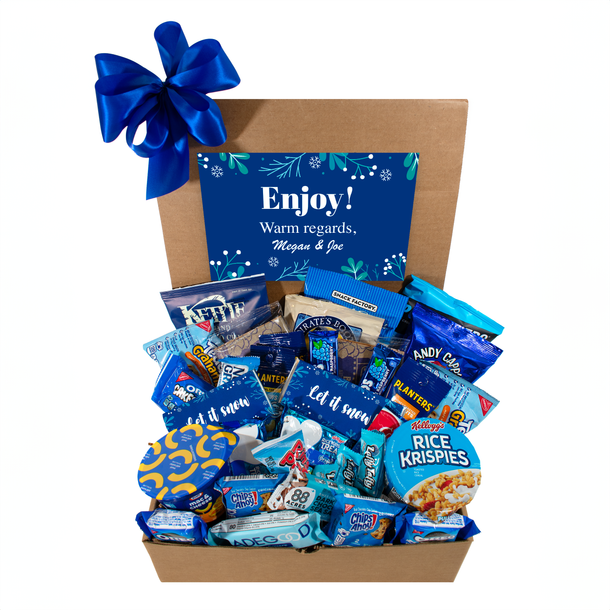 Winter Blue Snack Box – Boston Gift Baskets